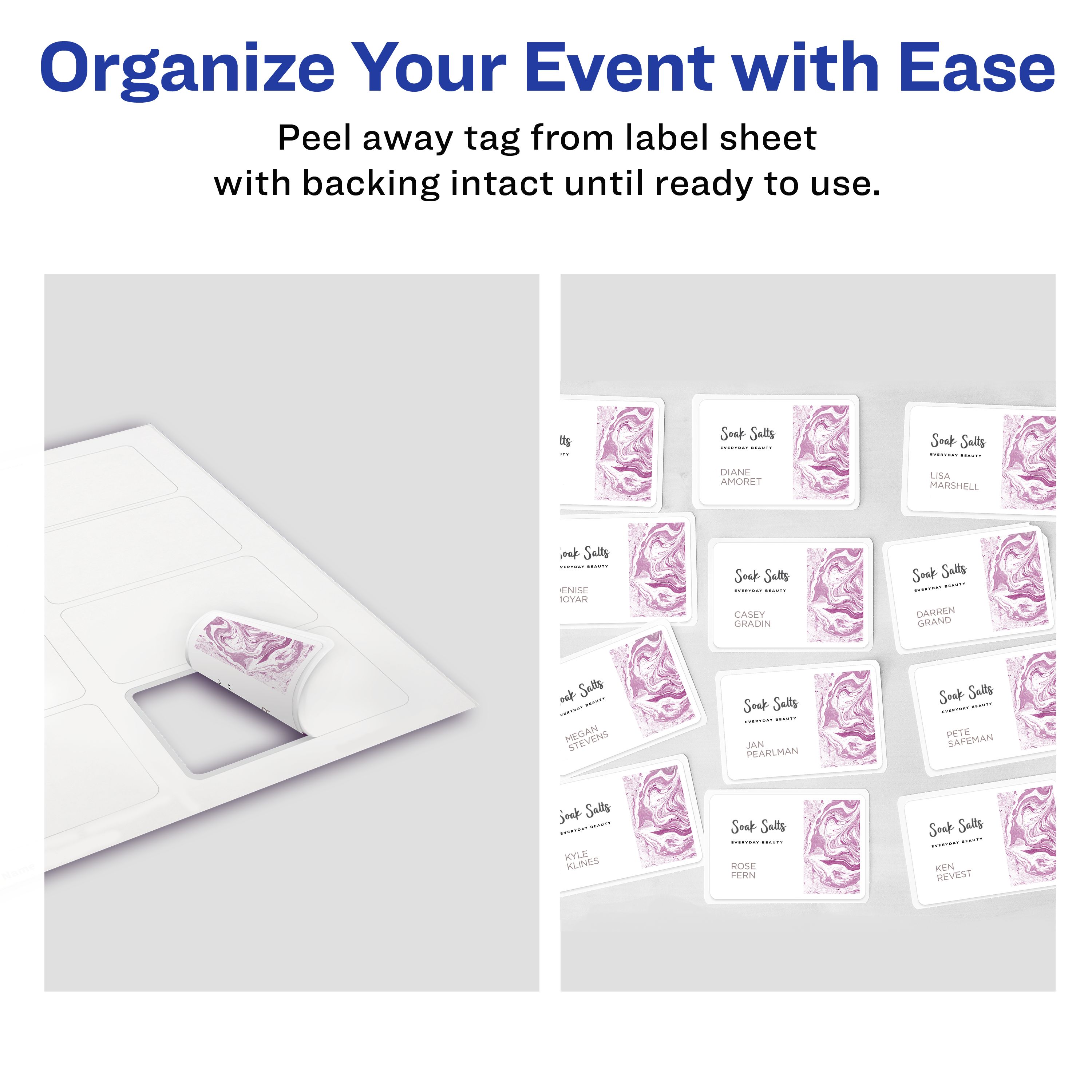 Flexible Adhesive Name Badges, Matte White 8395 | Avery | Avery